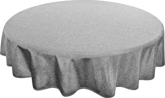 Delindo Lifestyle Tischdecke Samba Home, grau, 140 cm rund, Fleckschutz, abwaschbar, für Indoor und Outdoor
