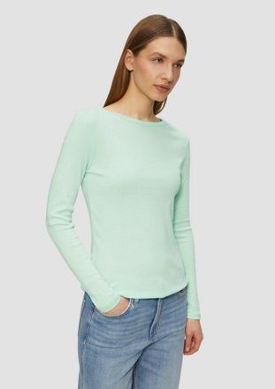 s.Oliver Langarmshirt T-Shirt Baumwoll-Longsleeve im Slim Fit