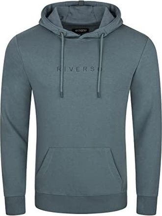 Riverso Pull &agrave; Capuche RIVErik - pour Homme - avec Logo - avec Poches Kangourou - en Coton - Noir Rouge Marron Beige Rouge - S M L XL 2XL 3XL 4XL 5XL, Turbid 