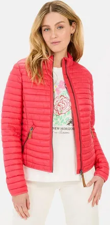 Camel Active Steppjacke aus recyceltem Polyamid Langarm Stehkragen Reflektierende Details