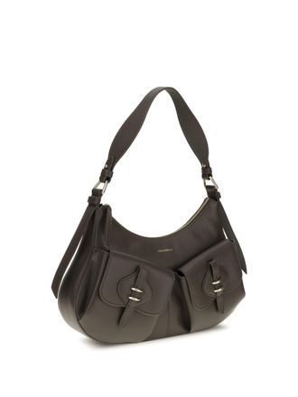 Coccinelle Womens Shoulder Bag Boheme Taupe Calf Leather