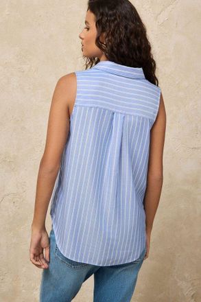 Next Blusentop &Auml;rmelloses, weiches Relaxed Fit Hemd (1-tlg)