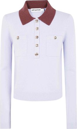 Self Portrait Poloshirt - Blau