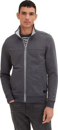 Tom Tailor Herren 1037049 Sweatjacke Mit Stehkragen, 11086 - Dark Grey Melange, 3XL EU