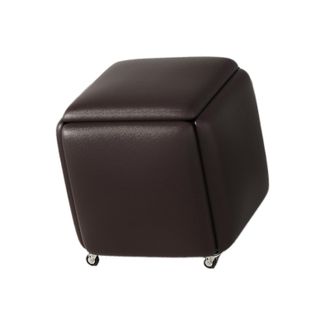 Generic Stapelbarer osmanischer W&uuml;rfelstuhl mit R&auml;dern, quadratische osmanische Hocker aus Leder, for Schlafzimmer, Eigentumswohnungen, Wohnzimmer, Esszimmer,