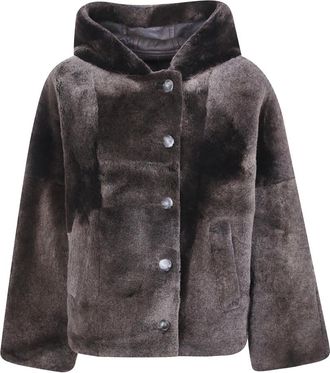 Yves Salomon Veste 65 CM - Femme - Vestes - Brun - Taille: 38 FR