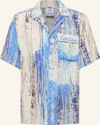 Carlo Colucci Carlo Colucci Bedrucktes Hemd - Ai Drip Knit Fasoli weiss