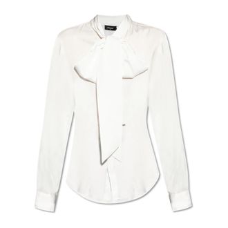 Dsquared2 Hemd mit dekorativer Schleife am Ausschnitt - - Blouses & Shirts - Damen - Wei&szlig; - M