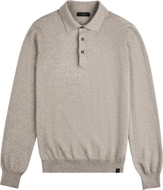 Fay Langarm Poloshirt - - Tops - Herren - Beige - XL