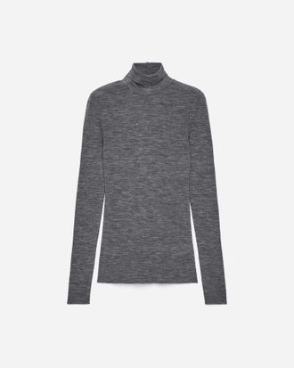 Arket Rollkragenoberteil Aus Wolle -Grau