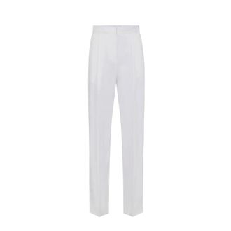 Elisabetta Franchi Wide Hosen - - Trousers - Damen - Wei&szlig; - M