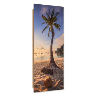 Feeby Wandbild XXL Palme Deko Kunst Bilder Landschaft Braun 50x150 cm