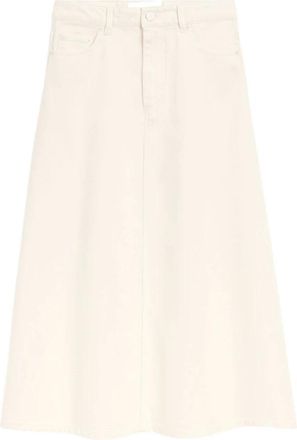 Ami Femme, Jupes, Beige, Taille: 34 FR Long Cotton Skirt