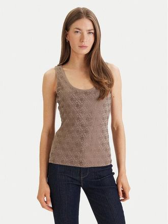 Guess Top W6GP10 K2932 Braun Regular Fit