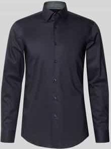 HUGO BOSS Slim Fit Businesshemd aus reiner Baumwolle Modell HANK
