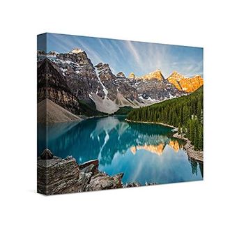 Picanova Photo sur Toile Lac de Montagne Moraine 30x40cm - Impression sur Toile Haut de Gamme - Image sur Toile pour Décoration Murale Moderne - La Collection 