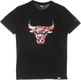 New Era Chicago Bulls NBA Tee Schwarz - - Tops - Herren - Schwarzk - XL