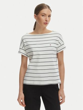 Tommy Hilfiger T-Shirt WW0WW49723 &Eacute;cru Loose Fit
