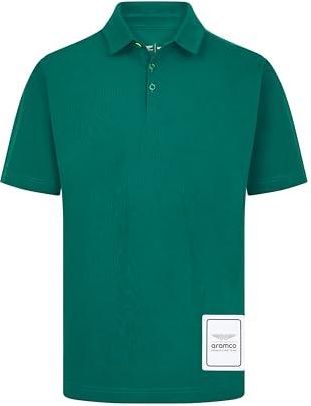Aston Martin F1 Polo Logo pour Hommes - Vert - Taille: M