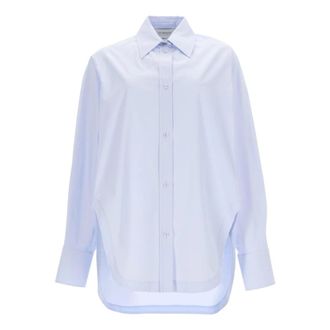 Sportmax Femme, Blouses et Chemises, Bleu, Taille: 34 FR Oversized Cotton Poplin Shirt