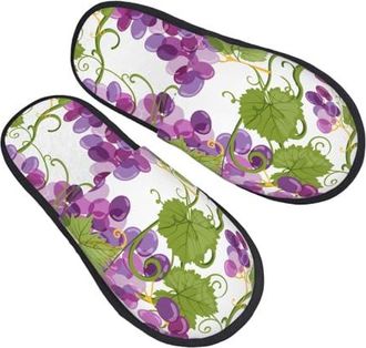 Generic Chaussures De Maison Raisins Violets Chauds Shoes Pour Femme Et Homme Pantoufle H&ocirc;tels Slippers Pour Voyages Chambre &Agrave; Coucher M