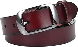 Generic Ceinture en cuir de vache pour femme - Version féminine décontractée de la ceinture à boucle aiguille - Ceinture en jean perforée assortie - Ceinture 