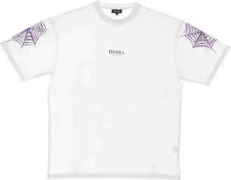 Phobia Archive Homme, Tops, Multicolore, Taille: XL Cobweb Print Tee