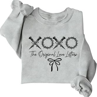 Generic The Original Love Letters Sweat-shirt et sweat &agrave; capuche pour femme, gris, 3XL