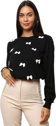 La Modeuse Pull à petits noeuds satinés