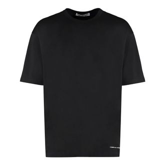 Comme Des Garçons Homme, Tops, Noir, Taille: XS T-shirt ras du cou en coton