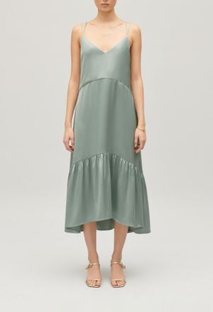 Claudie Pierlot Satiniertes Midikleid