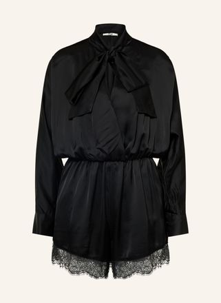 Maje Jumpsuit Mit Spitze schwarz