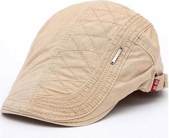 Generic B&eacute;rets en coton for hommes et femmes, casquettes plates d&eacute;t&eacute; dautomne Pour lautomne et lhiver(Beige)