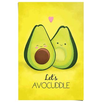 Reinders Poster, Avocado, K&uuml;che, Poster, Wanddeko, Room Decor, 150 gr. gl&auml;nzend Bilderdruckpapier, Gelb, 91,5 x 61