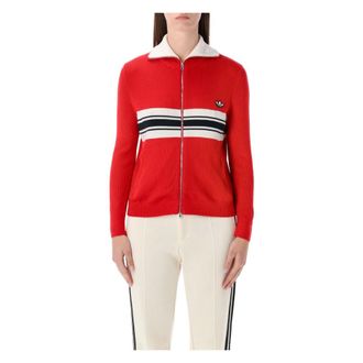 adidas Knit Track Top - Femme - Sport - Rouge - Taille: 36 FR