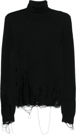 Maison Margiela Pullover im Distressed-Look - Schwarz