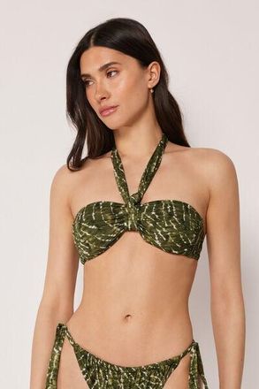 Calzedonia Bandeau-bikinioberteil Natural Tie-dye Grun
