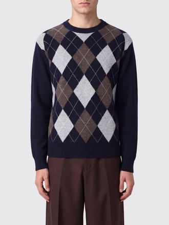 Dunst Pull &agrave; col rond en pure laine &agrave; motif losanges