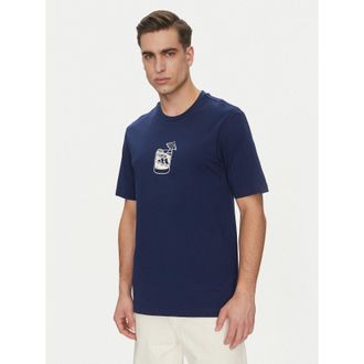 adidas T-Shirt Lounge Drink Graphic JJ4014 Dunkelblau Regular Fit