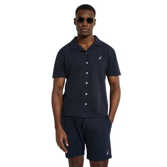Nautica Dundo Hemd f&uuml;r Herren, kurz&auml;rmlig (Dunkel-Marineblau)