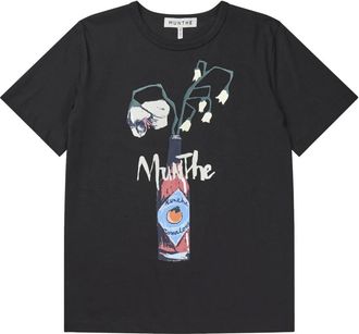 Munthe Femme, Tops, Noir, Taille: 42 FR T-Shirt