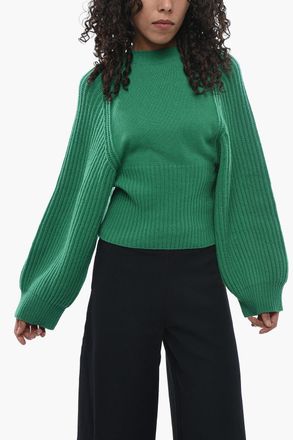 Stella McCartney Gerippter Rundhalspullover aus Kaschmir mit Raglan&auml;rmeln Stella McCartney