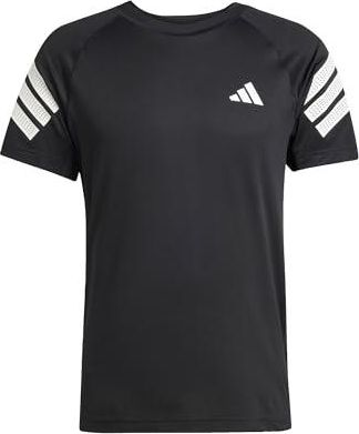 adidas Mens T-Shirt Icon 3 Bandes, Black/White, XL