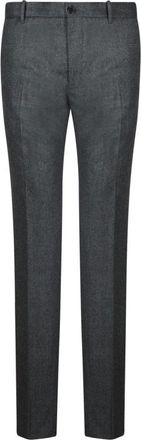Incotex Homme, Pantalons, Gris, Taille: S Pantalon Slim Fit en Laine Gris Fonc&eacute;