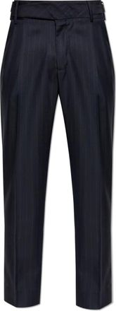 Dolce & Gabbana Homme, Pantalons, Bleu, Taille: XL Pantalon de costume en laine avec pli