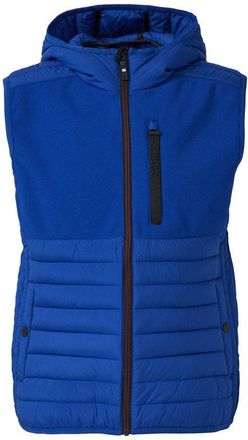 s.Oliver Outdoorjacke Outdoor-Weste Leichte Weste aus Materialmix mit Kapuze