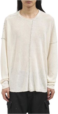 Isabel Benenato Isabel Benenato, Homme, Pulls, Blanc, Taille: S Maglia Girocollo in Lino