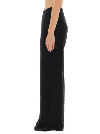 Rotate Lace-Up Organic Cotton Trousers - Black