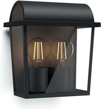 Philips Harvest Wandleuchten f&uuml;r den Au&szlig;enbereich, E27-Fassung, wasserfest, schwarz, IP44, wetterfest, 12.70 x 20.80 x 22.90 cm