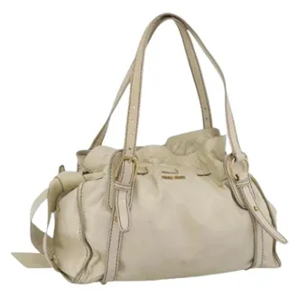 Miu Miu Sac port&eacute; &eacute;paule Pre-owned - Femme - Pre-owned - Beige - Taille: ONE Size